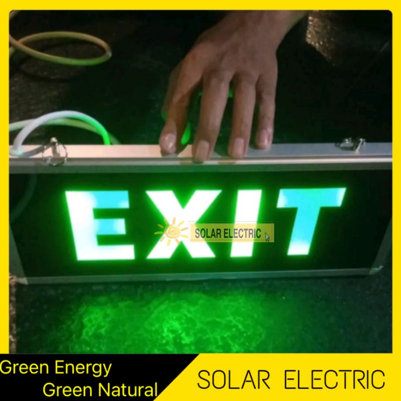 Jual Lampu EXIT LED / Lampu Petunjuk Darurat Emergency EXIT LAMP 2 Sisi ...