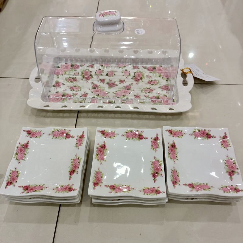 Jual set kotak roti kotak kue dan piring kue 1 lusin | Shopee Indonesia