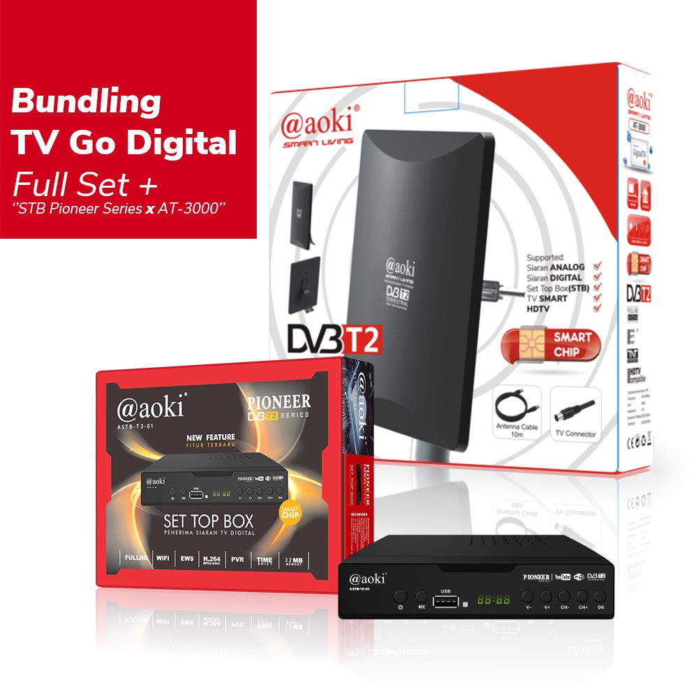 Jual AOKI Bundling STB Set Top Box TV Digital Receiver Penerima Siaran ...