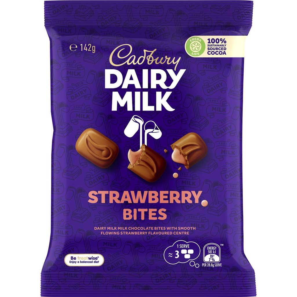 Jual Cadbury Strawberry Bites 142g | Shopee Indonesia