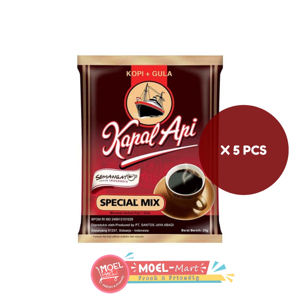 Jual KAPAL API SPECIAL MIX 5 Sachet x 25GR | Shopee Indonesia
