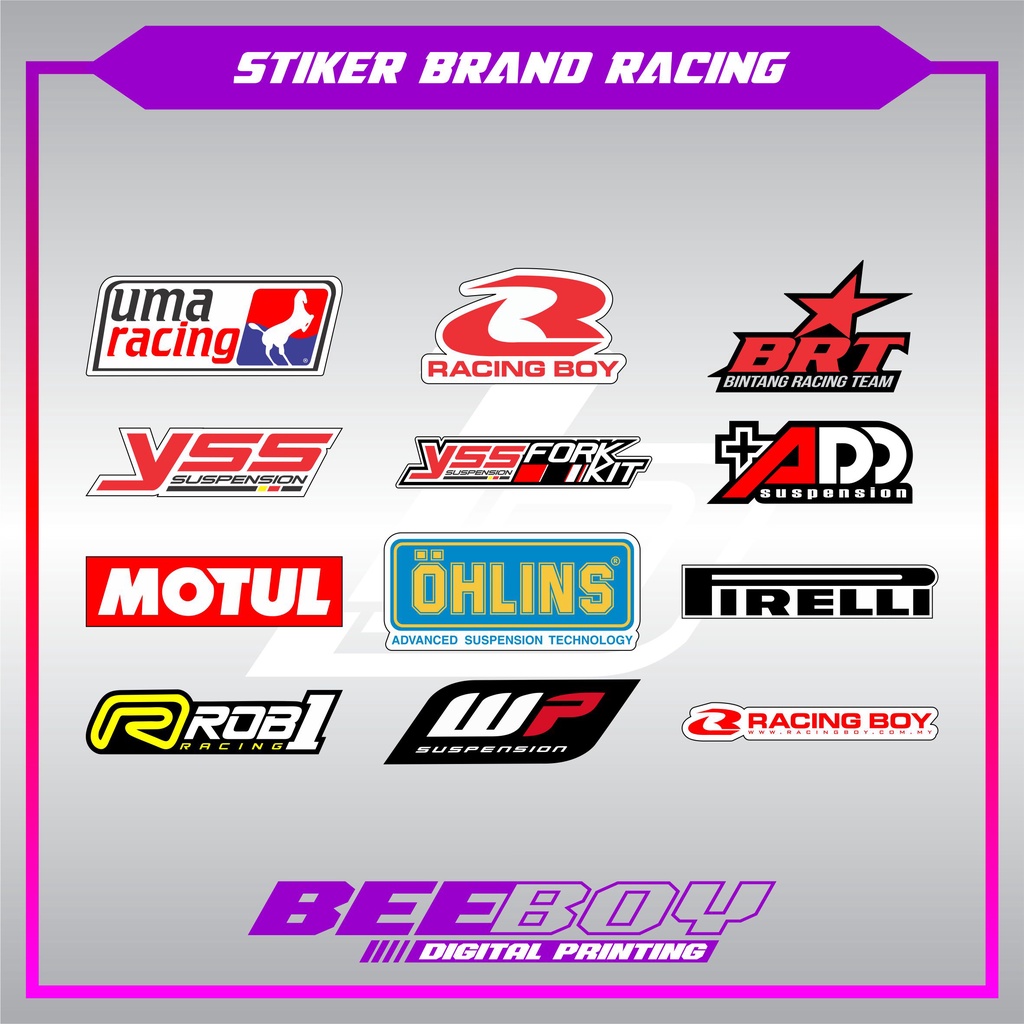 Jual STIKER BRAND RACING | Shopee Indonesia