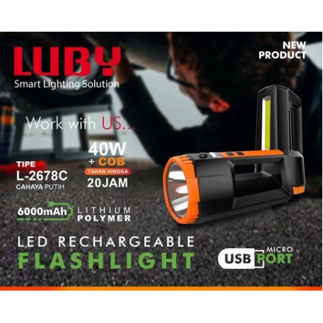 Jual Senter Super Besar 2678C / Senter LUBY L-2678 / Senter LED Besar ...