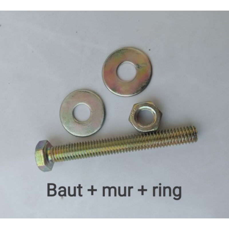 Jual baut m8+mur+ring 5 cm / 50 mm | Shopee Indonesia