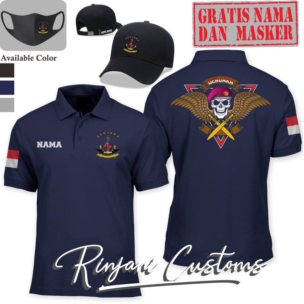 Jual KAOS POLO DENJAKA SKULL KEREN DAN TERBARU GRATIS NAMA DAN MASKER ...