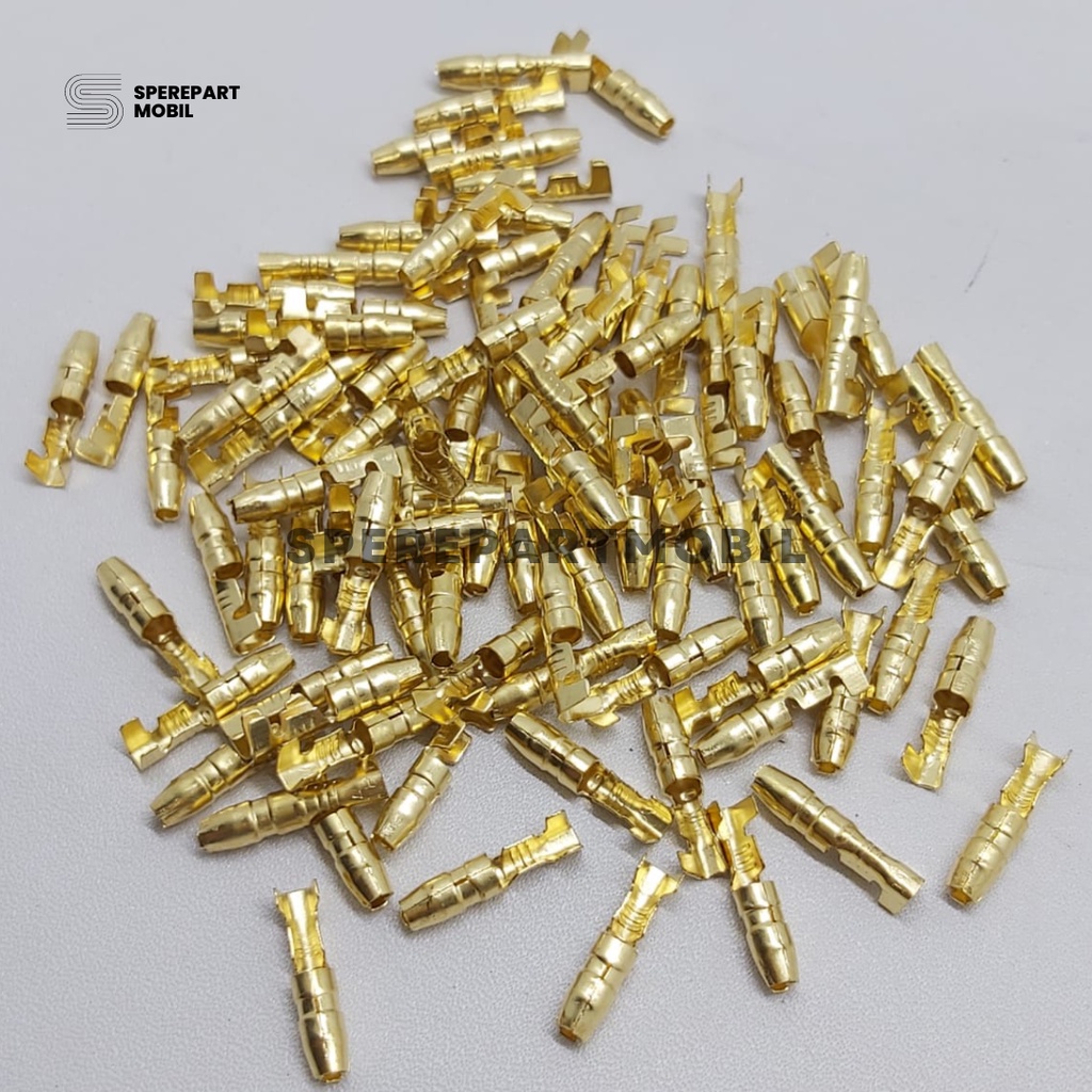 Jual 100PCS Terminal Skun Sekun Motor Mobil Bulat Male Female Kuningan ...