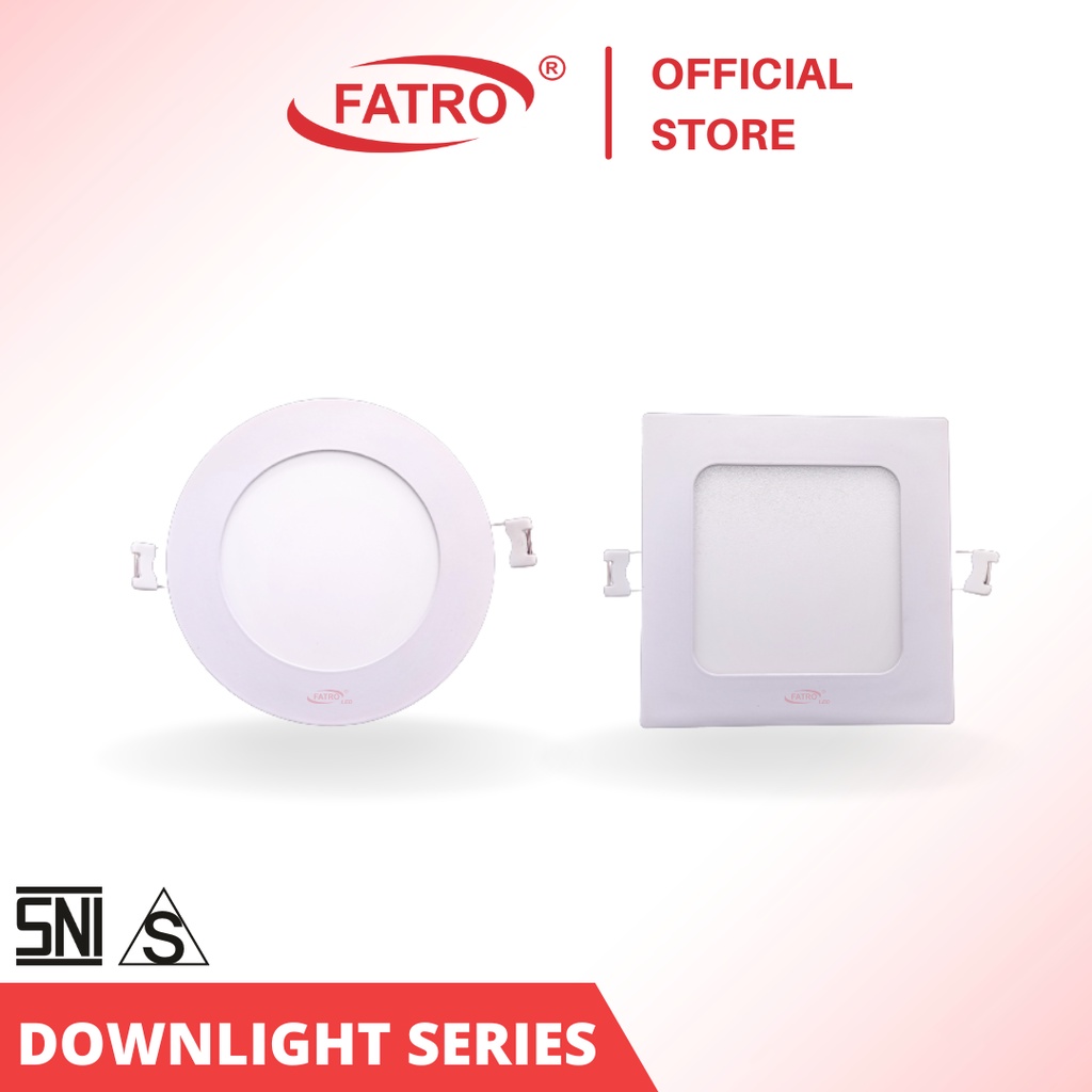 Jual FATRO DOWNLIGHT SLIM SERIES 6W / 12W / 18W / LAMPU DOWNLIGHT / WHITE / WARMWHITE / DL ROUND ...