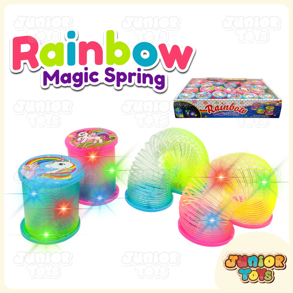 Jual Mainan Rainbow Spring Nyala Lampu LED Per Mainan Anak Spiral ...