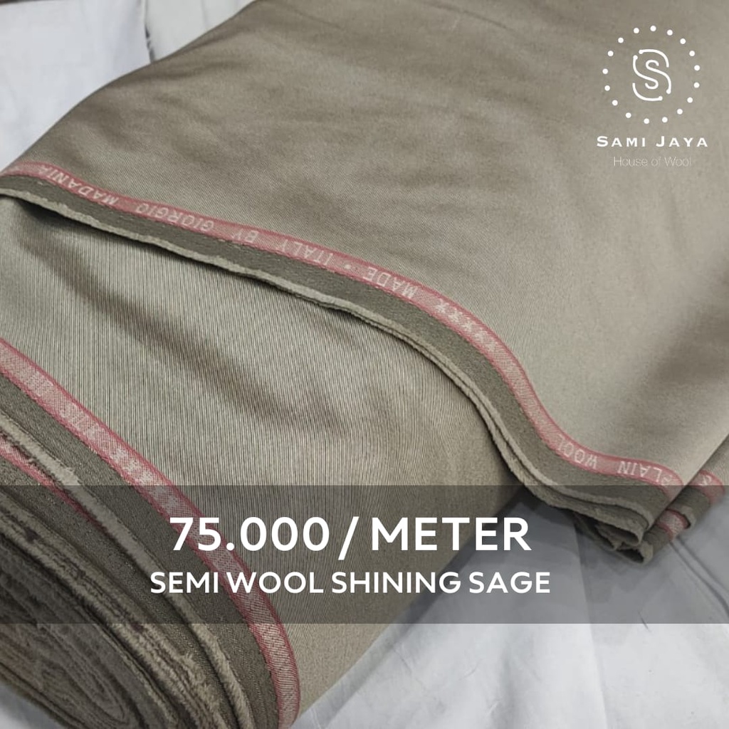 Jual Kain Bahan Jas & Celana Wedding Semi Wool Shining Sage | Shopee ...