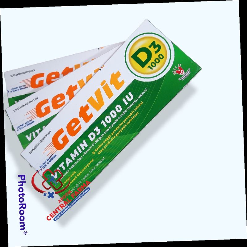Jual GetVit D3 1000 IU 10 Tablet | Shopee Indonesia