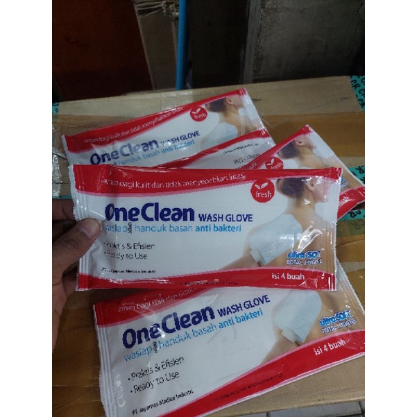 Jual Wash Glove Onemed/Washlap Onemed /One Clean/Tisu Basah Onemed ...