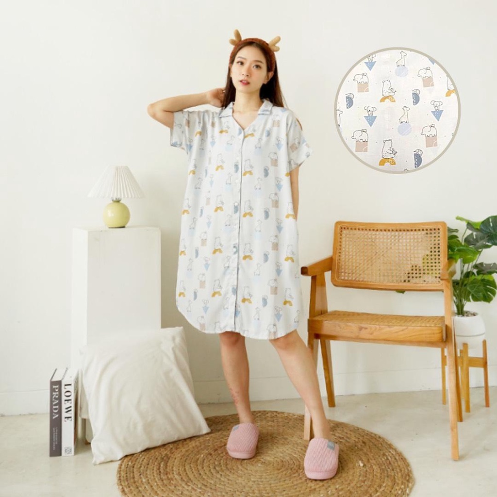 Jual Daster Baju Tidur Wanita Cewek Midi Kancing Piyama Pajamas Vol.2 ...