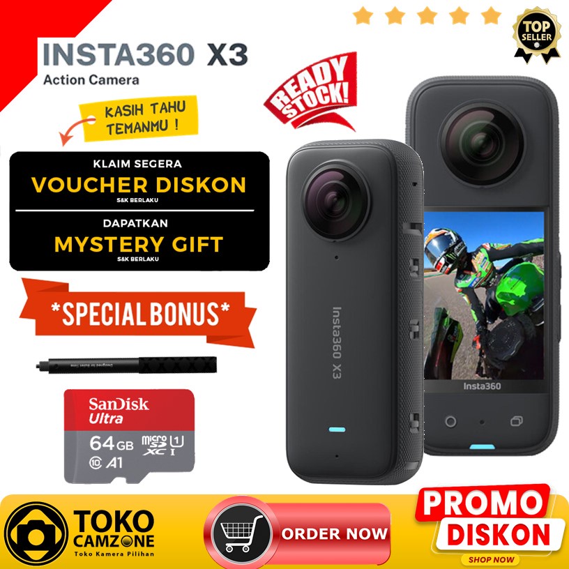 Jual Insta360 ONE X3 360° Action Camera Insta360 X3 360° Original ...