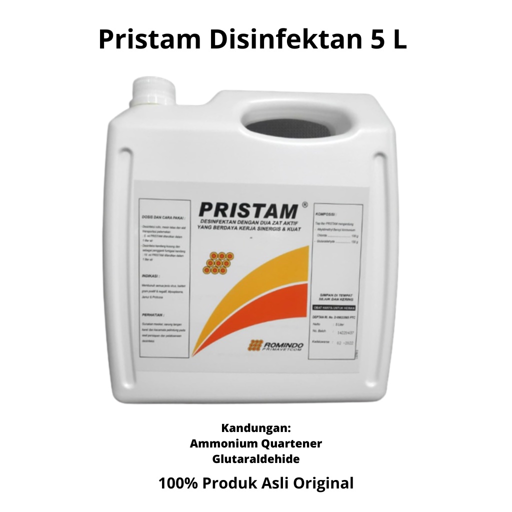 Jual Pristam Disinfektan Ampuh Basmi Virus Dengan 2 Zat Aktif 5 L ...