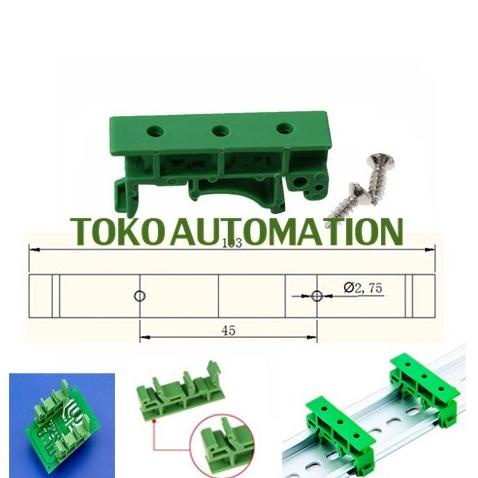 Jual DRG-03 DRG 03 DIN Mounting Bracket Screw PCB DIN Rail Adapter PW94 ...