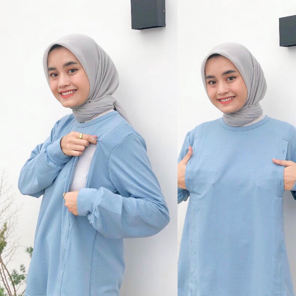 Jual SACHI - Atasan Blouse Busui Bukaan Kanan Kiri Double Akses One ...
