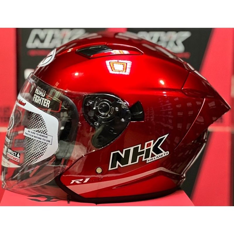 Jual NHK HELM R1 MAX SOLID RED MAROON ORIGINAL DOUBLE VISOR REPLICA NHK ...