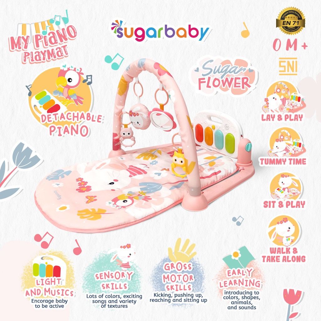 Jual [FREE BUBBLE WRAP] Sugar Baby My Piano Playmat / My Little Pianist ...