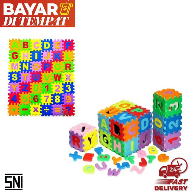 Jual Mainan Huruf Angka Blok Spons Busa Mainan Edukasi Anak | Shopee ...