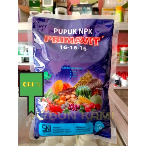 Jual PUPUK NPK PRIMAVIT 16+16+16 KEMASAN 1 KG | Shopee Indonesia