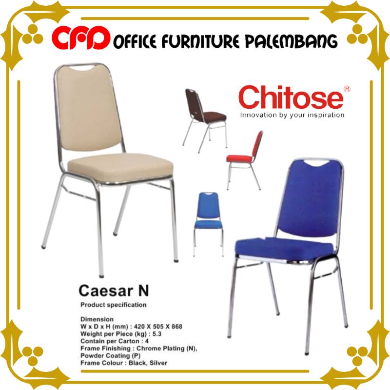 Jual kursi susun original chitose CAESAR N kursi statis kursi gedung ...