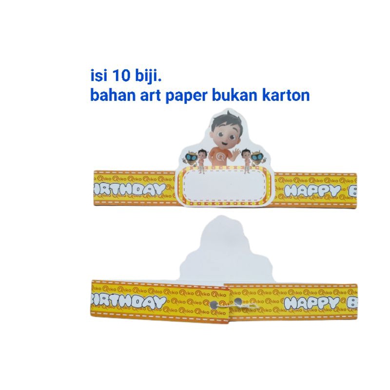 Jual topi kertas ulang tahun happy birthday karakter riko the series ...