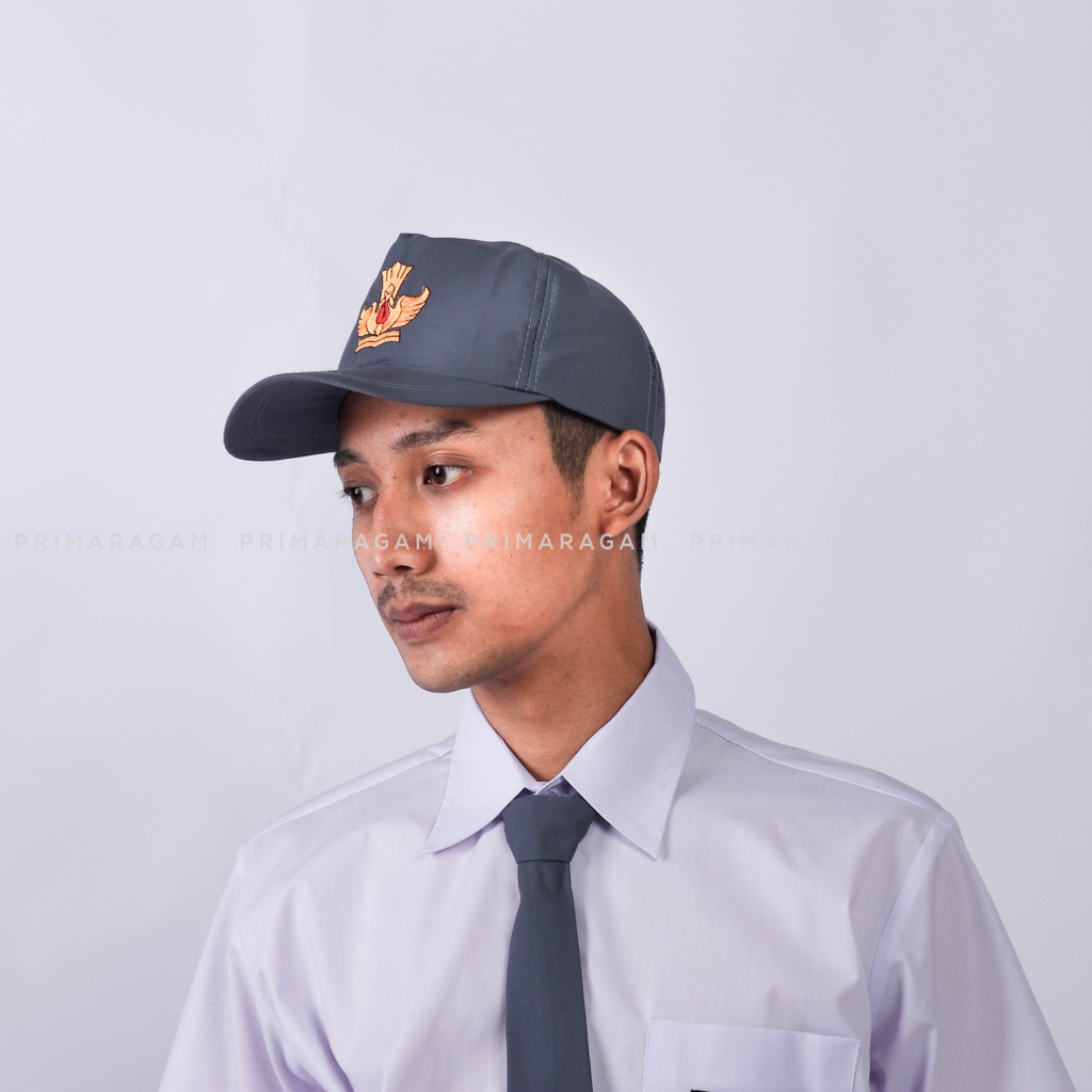 Jual Primaragam Topi Sekolah Sma Abu Putih Bordir Smk Rel | Shopee ...