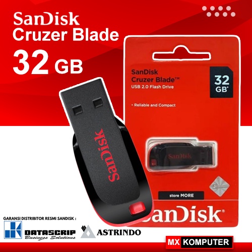 Jual Flashdisk 32GB Sandisk Cruzer Blade CZ50 USB Flash Disk 32 GB | Shopee Indonesia