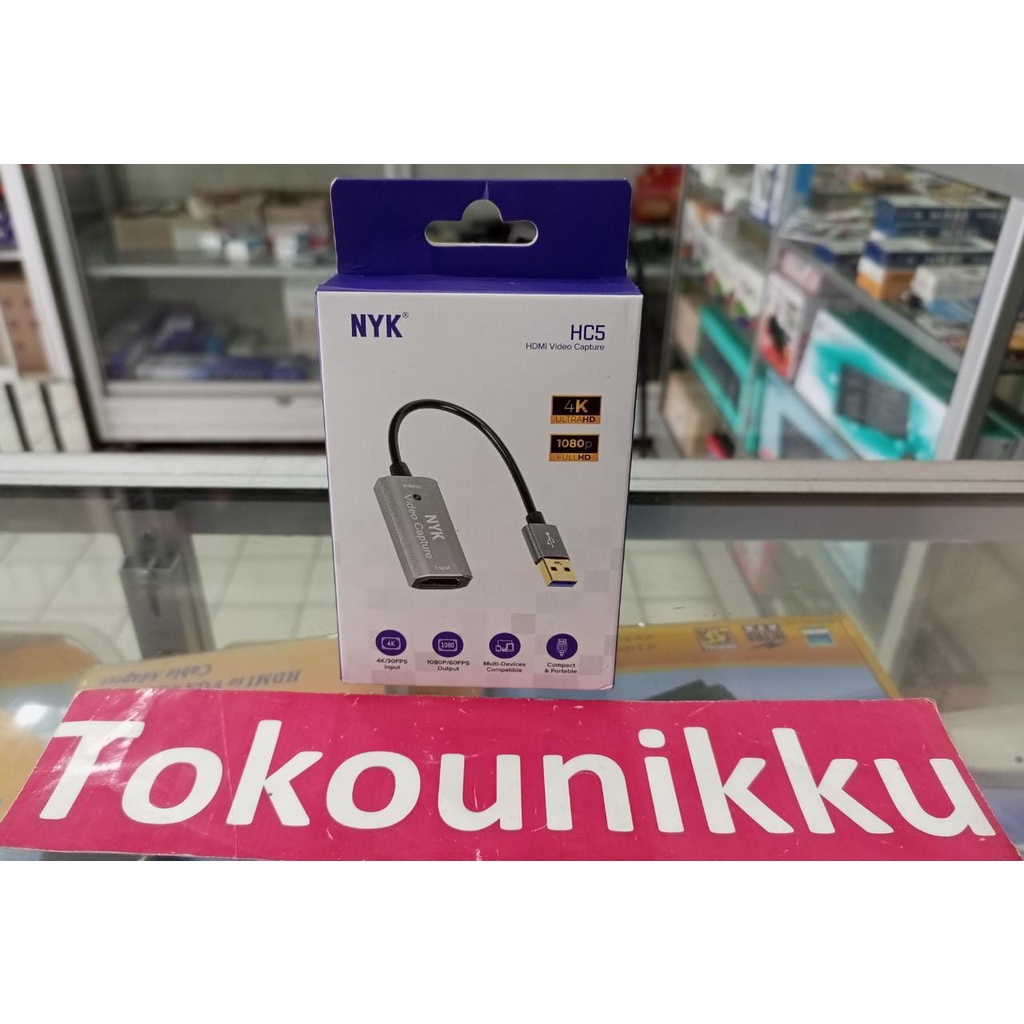 Jual Hdmi Video Capture Usb 3.0 4k 1080p NYK HC-5 | Shopee Indonesia