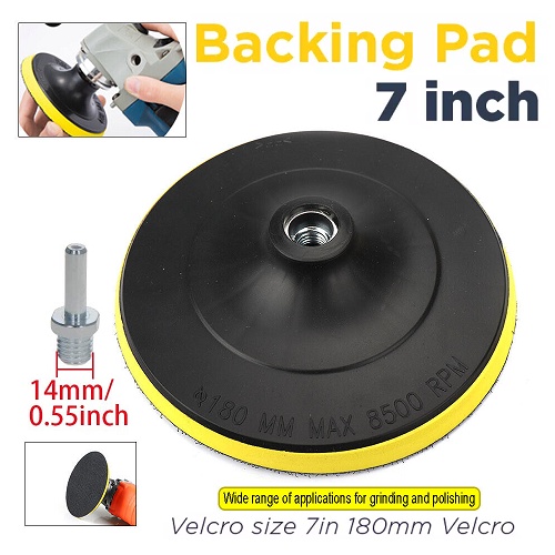 Jual Backing Plate Pad 7 inch 180mm + Baut Adapter M14 Dudukan Tatakan ...