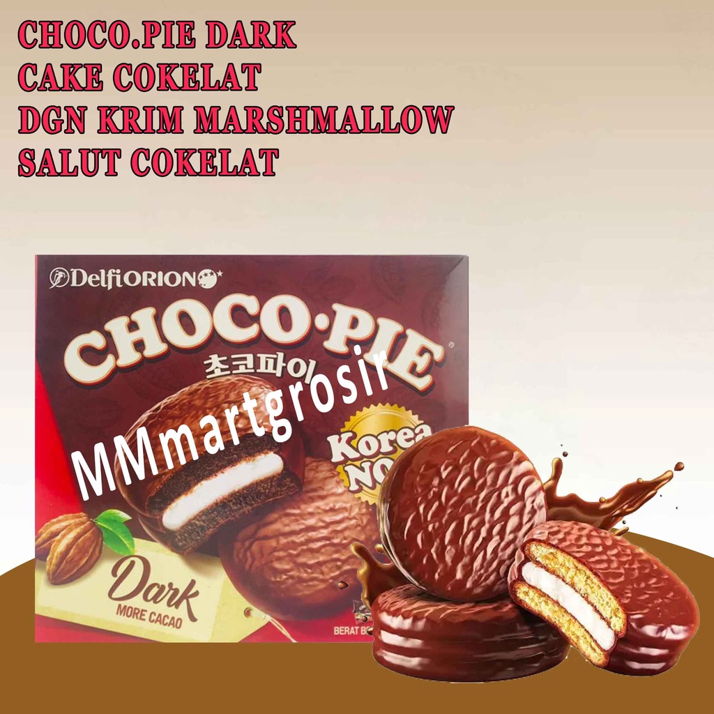 Jual Choco Pie Dark/ Cake Cokelat/ Krim Marshallow/ 360g | Shopee Indonesia
