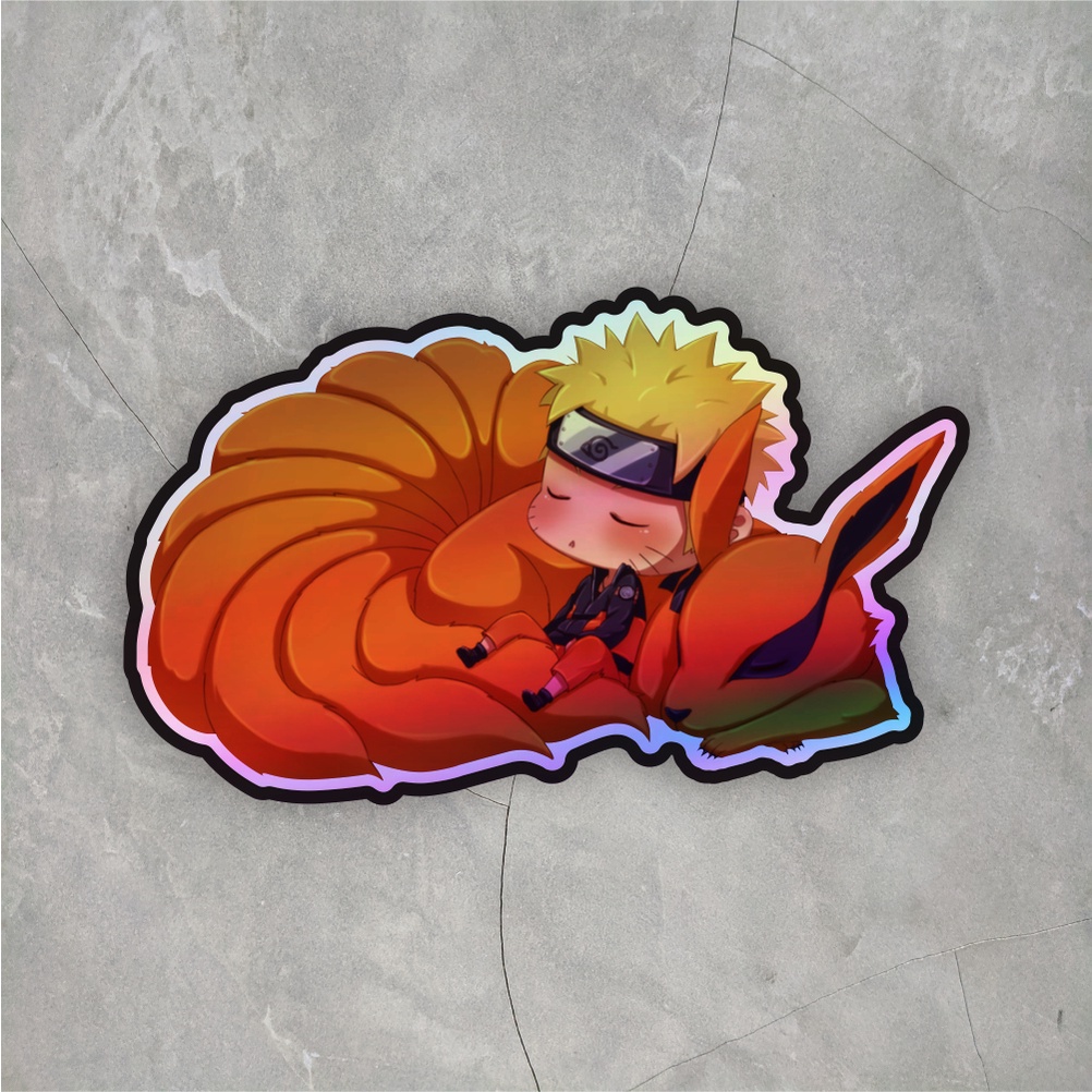Jual Sticker Anime Hologram Naruto x kurama ukuran 9,5 cm | Shopee ...