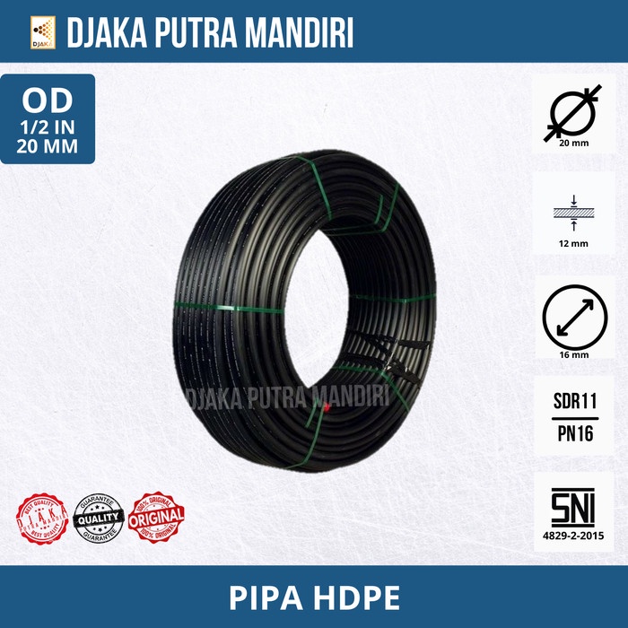 Jual """""] PIPA HDPE HITAM 1/2 INCHI ROLL 100 METER | Shopee Indonesia