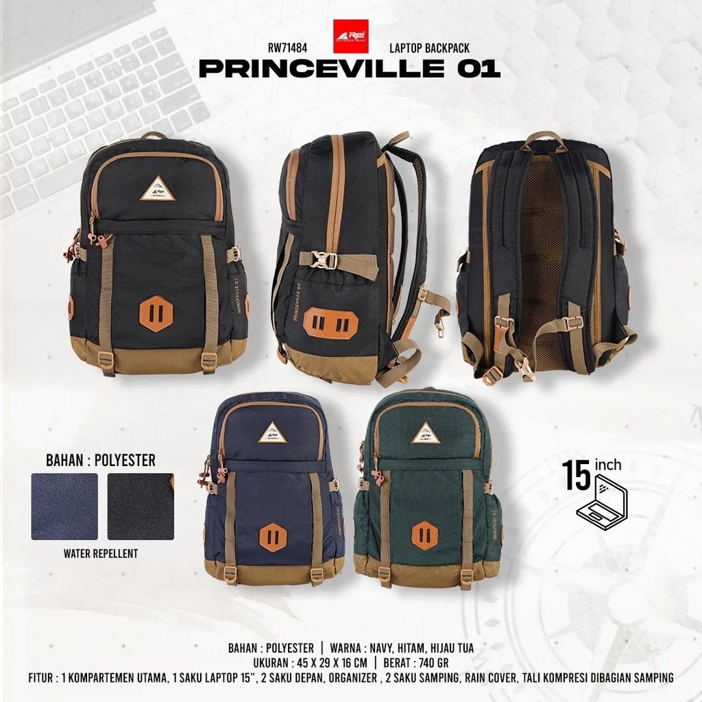 Jual Tas Ransel princeville 01 Arei Outdoorgear Rasel Laptop Rei | Shopee Indonesia