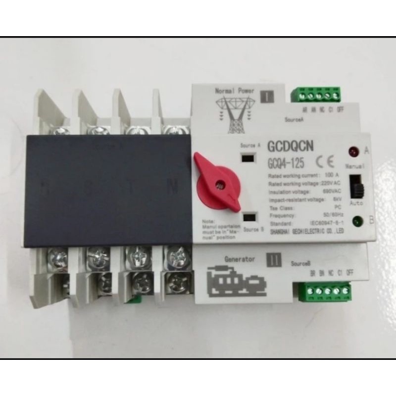 Jual AUTOMATIC TRANSFER SWITCH 3 PHASE 4 POWER AC 380 VOLT 100 AMPERE ...
