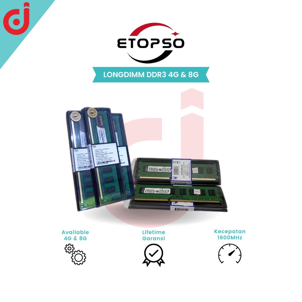 Jual RAM Memory ETOPSO LONGDIMM PC DDR3 & DDR4 16gb Garansi lifetime ...