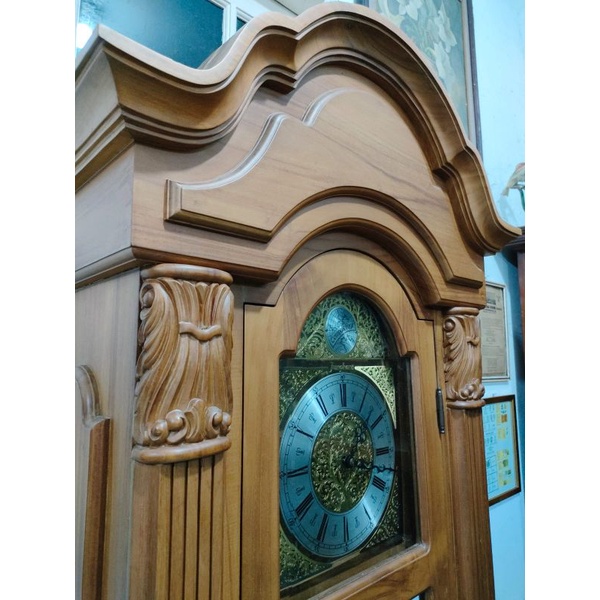 Jual jam standing grandfatherclock almari junghans mewah ktua kuno unik ...