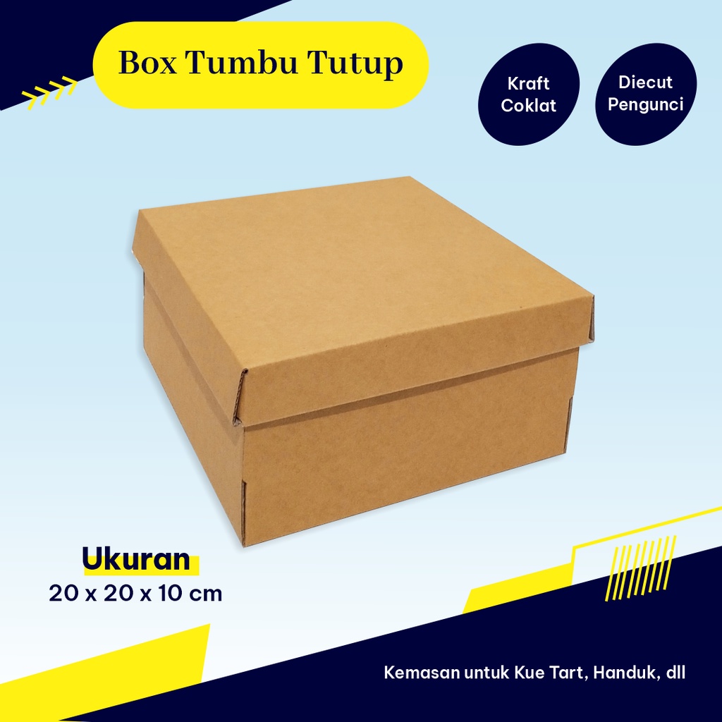 Jual Kardus/Box 20 x 20 x 10 cm - Box Top Bottom Tumbu Tutup - Bisa ...