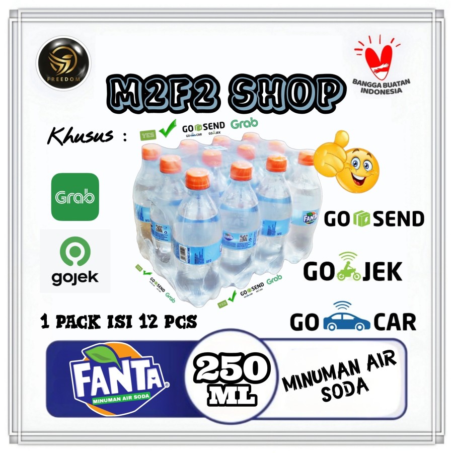 Jual Fanta Air Soda Tawar Botol Plastik Pet - 250 ml Kemasan Pack (Khusus Bluebird/Gosend/Grab ...