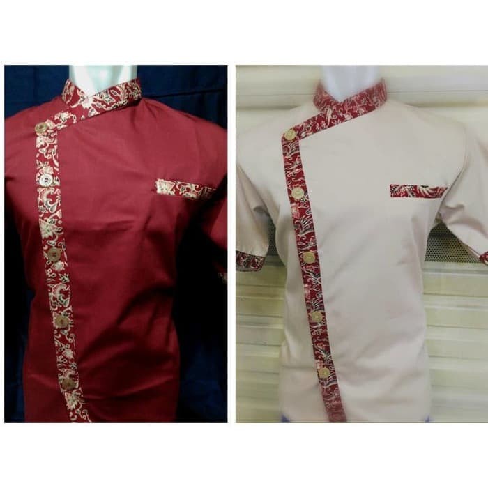 Jual Seragam Koki Baju Seragam Kerja Batik Waiter Waitres Koki Chef ...