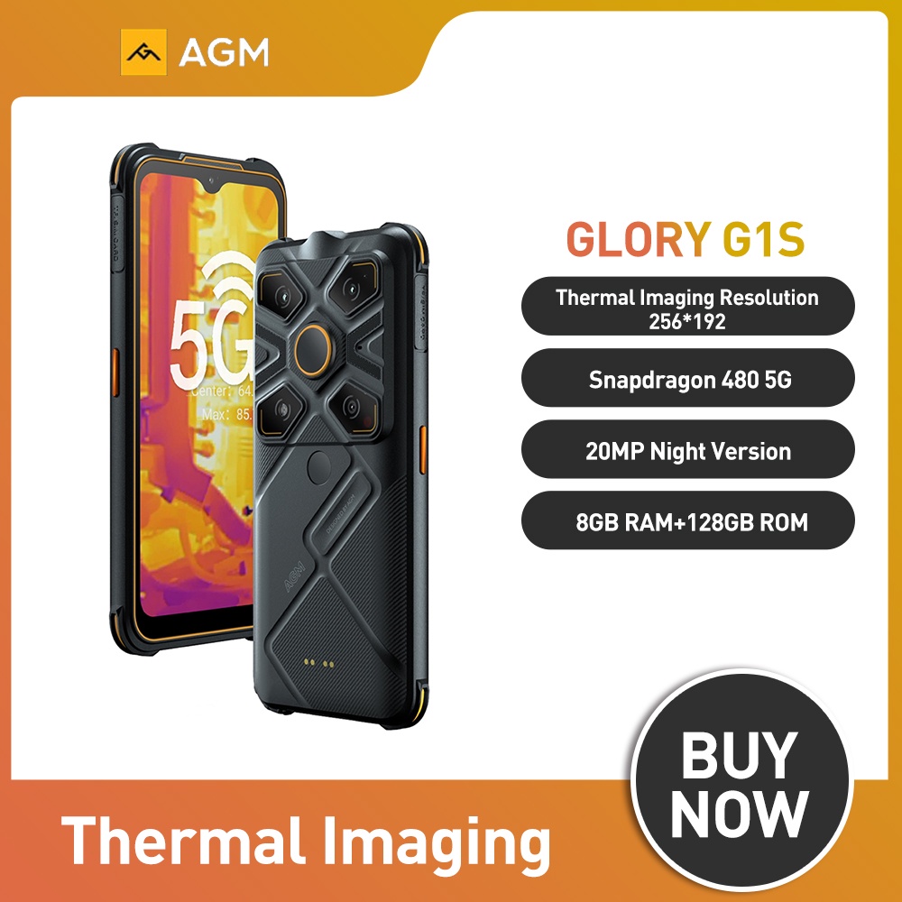 Jual AGM GLORY G1S Global Version Smartphone Thermal Imaging 5G Rugged 8+128G Android 11 5500MAH ...