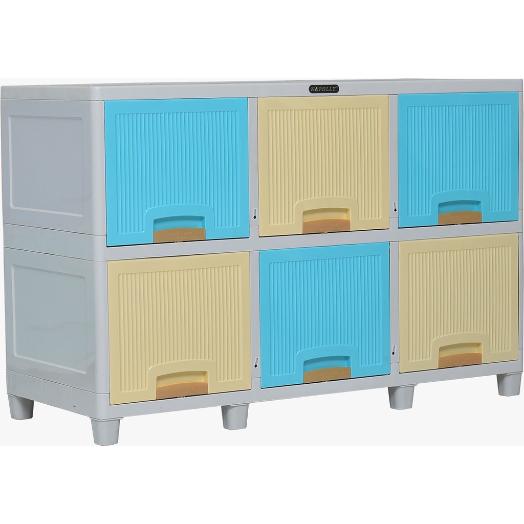 Jual LEMARI PAKAIAN PLASTIK LACI NAPOLLY LOCKER BOX MEJA TV PLASTIK 6 ...