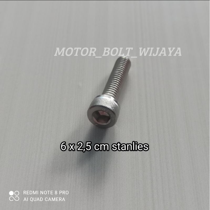 Jual Baut L5 Stanliess / Baut 6 mm x 2,5 cm Isi 1 Pcs | Shopee Indonesia
