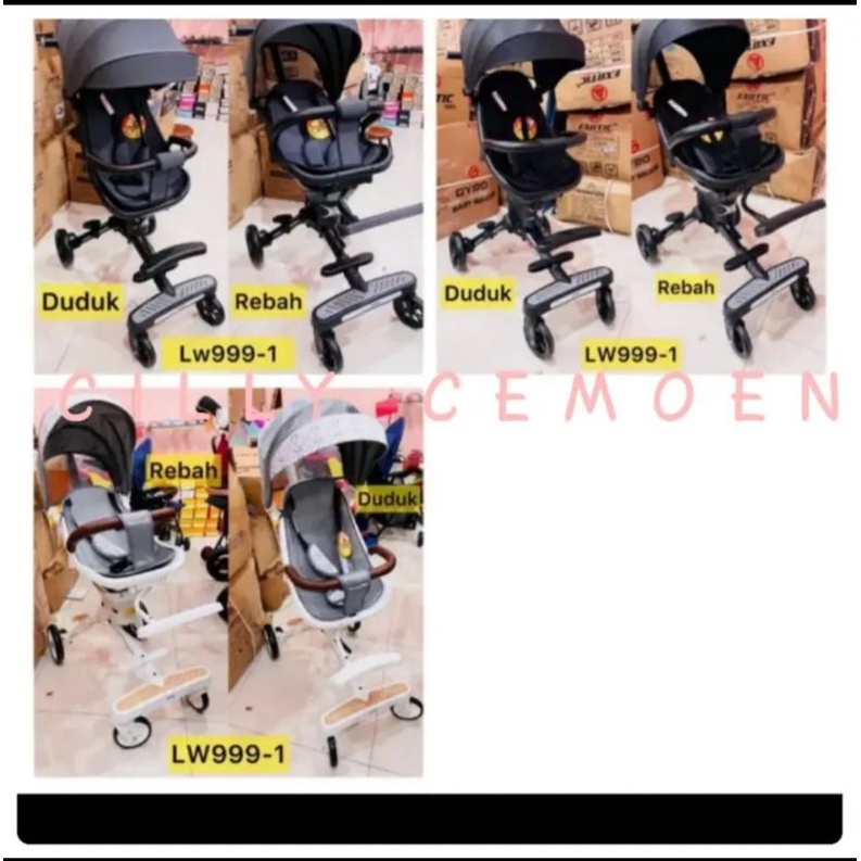 Jual DIJAMIN ORI magic stroller travelling kereta dorong pacific LW 979 ...
