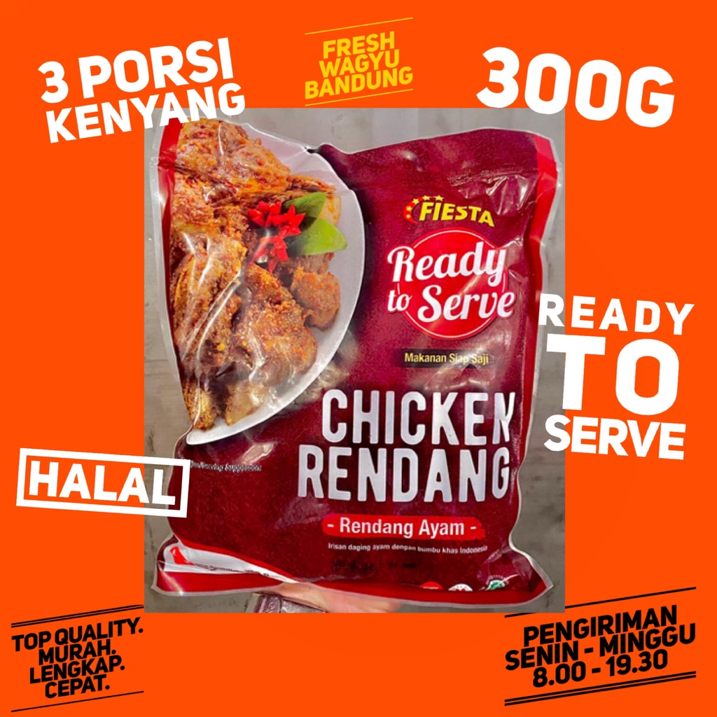 Jual FIESTA READY TO SERVE CHICKEN RENDANG Ayam Instan Instant | Shopee ...