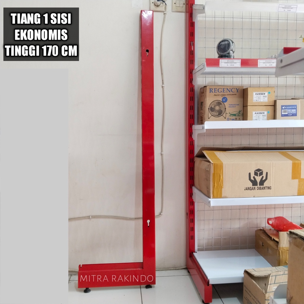 Jual TIANG RAK MINIMARKET TYPE EKONOMIS MURAH 1 SISI TINGGI 170 CM ...