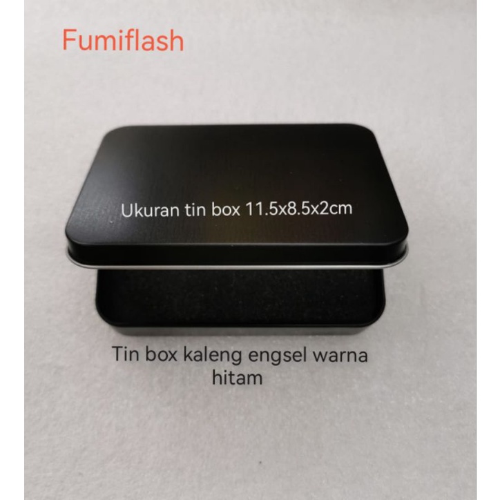 Jual box kaleng engsel besar warna hitam | Shopee Indonesia