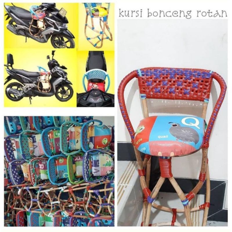 Jual Boncengan Anak Motor Matic / Kursi Boncengan Rotan Anak Motor ...