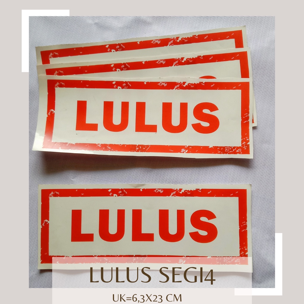Jual STICKER banner spanduk wisuda LUNAS/LULUS TRANSPARAN harga satuan ...