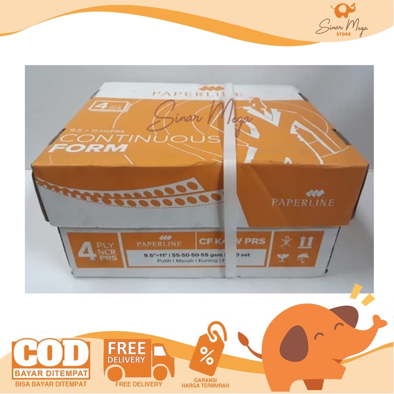 Jual Paperline PPL Continuous Form 4 Ply Warna PRS DIBAGI 2 Kertas ...